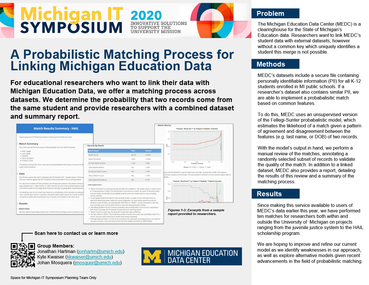 A probabilistic matching process for Michigan education data: Linking ...